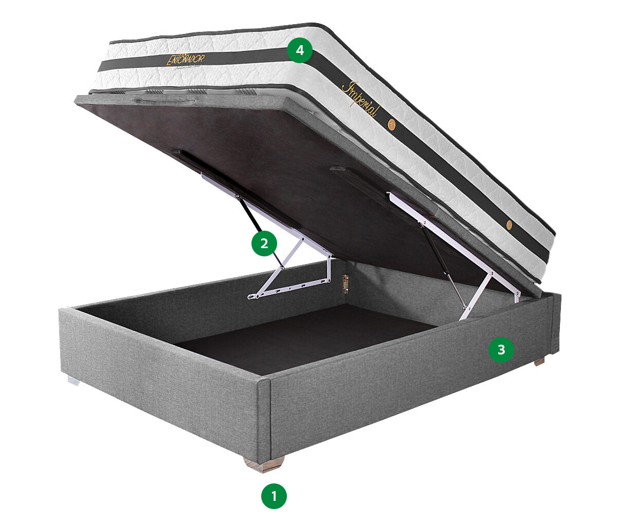 Cama Confort Baúl Imperial con apertura frontal | Colchones Ensoñador
